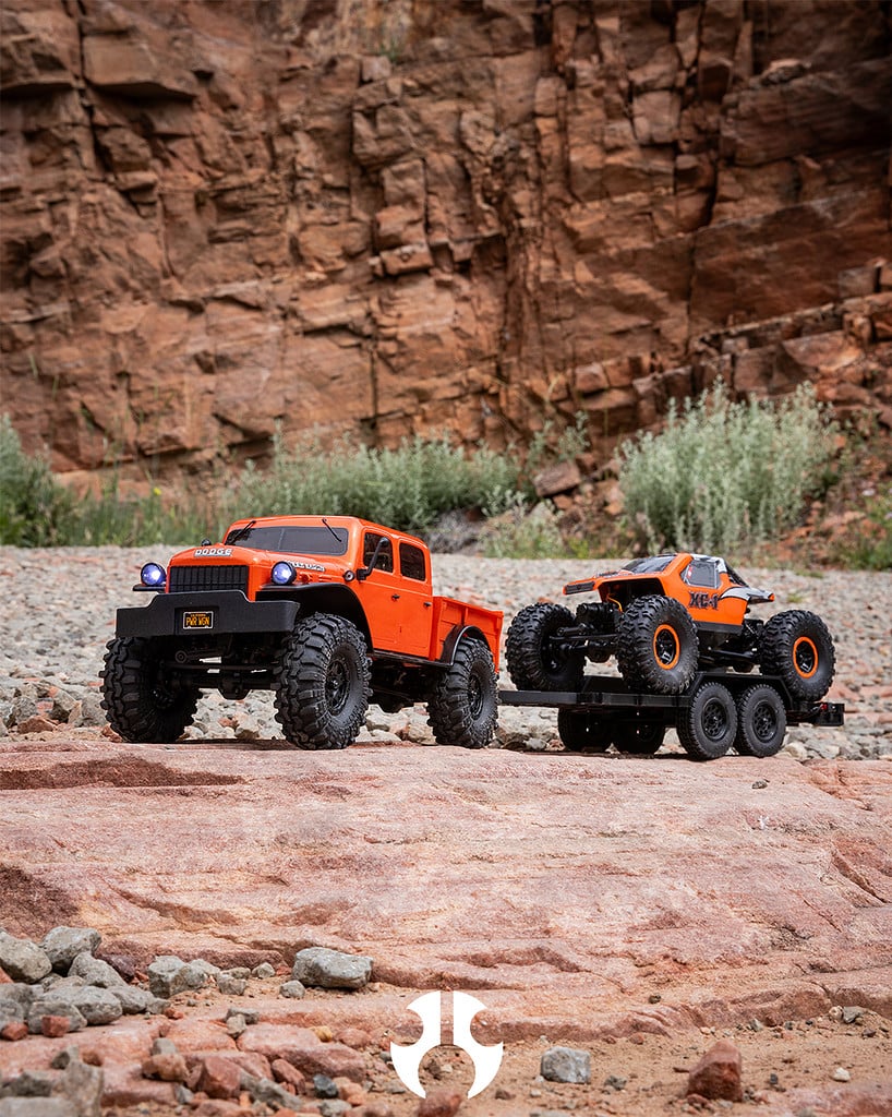 Axial SCX24 Dodge Power Wagon & Flat Bed Trailer - Small-Scale RC